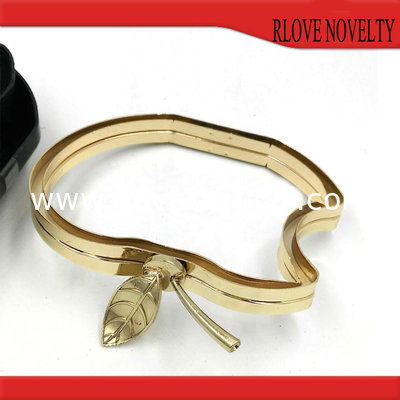 Apple shape gold color iron material evening bag box clutch purse frame