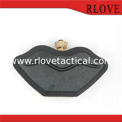 Manufacture Diamond Decorative Gold Color Metal Purse Frame Box