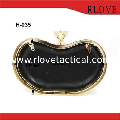 High Quality Wholesale Customized Gold Clutch Bag Box Iron Metal Purse Clutch Frame