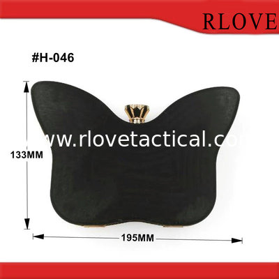 Custom butterfly shape bag hardware gold color metal box clutch frame