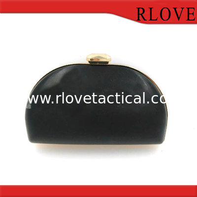 Hot sale gold color iron material purse metal frame with plastic box