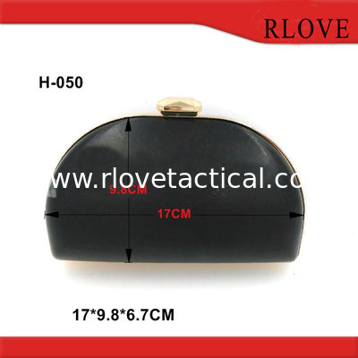 Hot sale gold color iron material purse metal frame with plastic box
