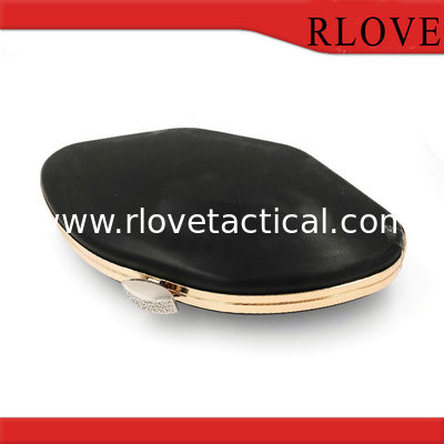 High quality gold color clutch box frame metal purse frame with plastic shell