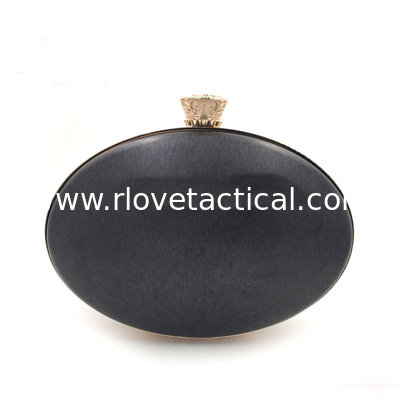 Hot sale 21.7 cm ball shape shiny gold box shell purse metal frame for handbag