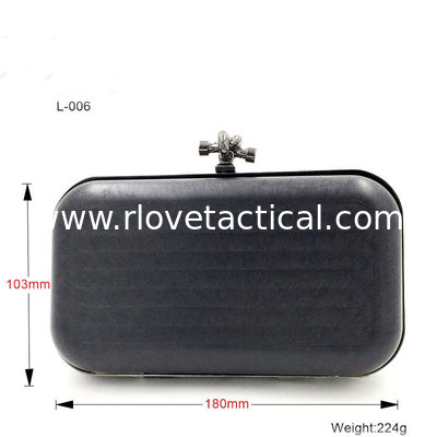 Hot selling fashion customized gunmetal iron rectangle clutch purse frames box 18*10.3 cm