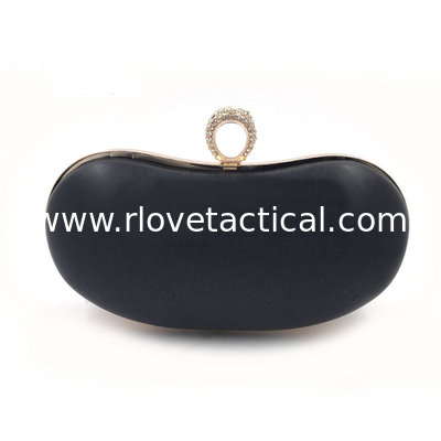 Bag accessories oval shape gold metal purse frame with plastic box