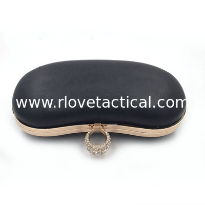 Bag accessories oval shape gold metal purse frame with plastic box