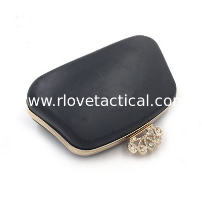 Fashion high quality handbag hardware accessories metal wallet frame plastic box