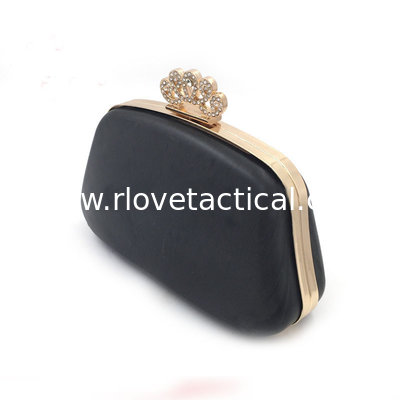 Fashion high quality handbag hardware accessories metal wallet frame plastic box