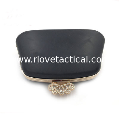 Fashion high quality handbag hardware accessories metal wallet frame plastic box