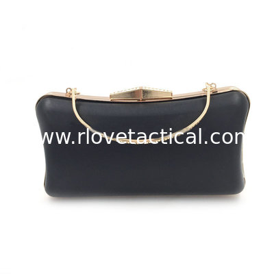 Handbag hardware wholesale gold rectangle purse plastic box metal frame