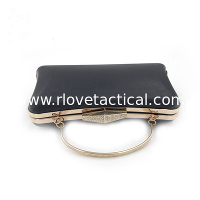 Handbag hardware wholesale gold rectangle purse plastic box metal frame