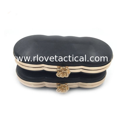 Clutch hardware metal purse frame clasp metal gold purse frame with plastic shell