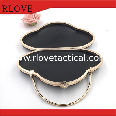 Clutch bag hardware accessories gold metal frame with plastic box