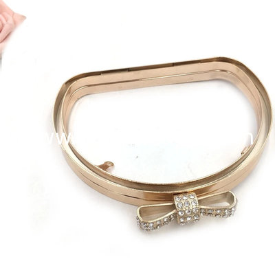 China New Style D Shape Iron Gold Metal Clasp Purse Box Clutch Bag Frame