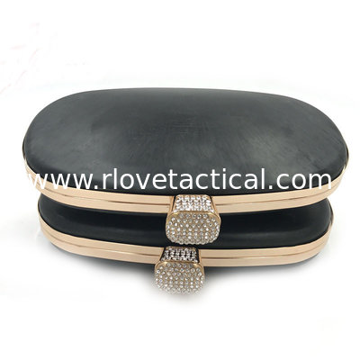 Manufacturer plastic oval box shell metal purse frame for handbag