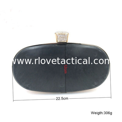 Manufacturer plastic oval box shell metal purse frame for handbag
