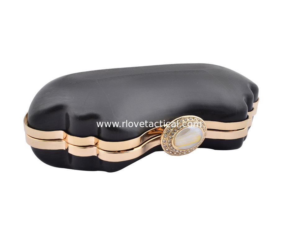Handbag hardware accessories metal frame with plastic box,purse box and frame for sales