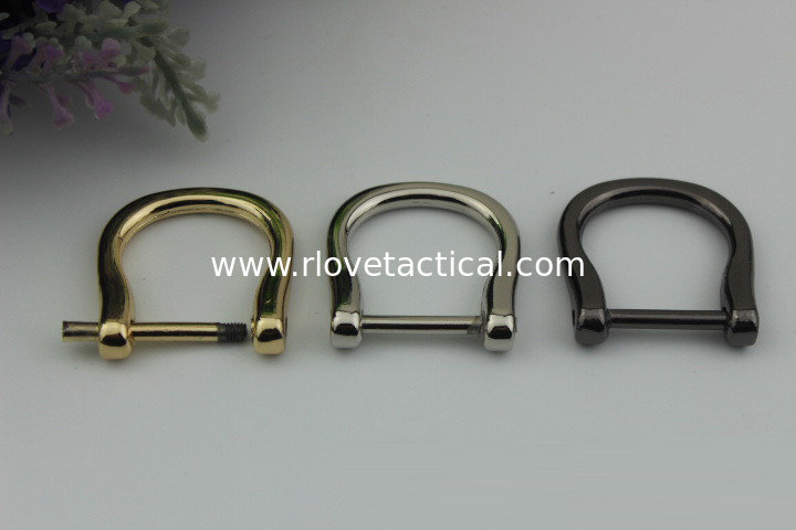Nickel Plated Metal D Ring Buckle Bag Fittings,18MM Zinc Alloy D-ring For Handbag