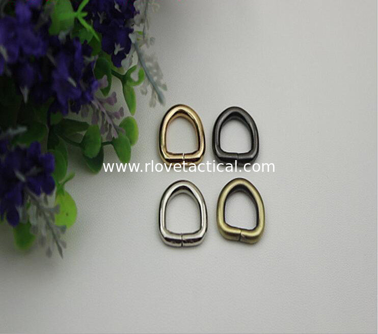 Good quality plating handbags and bags iron wire d ring,welded metal d buckle 13mm