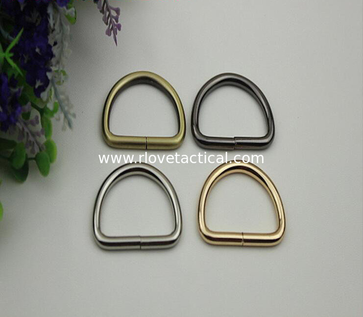 China manufacture supplier 38mm 4 color welded iron wire D Ring for wholesale