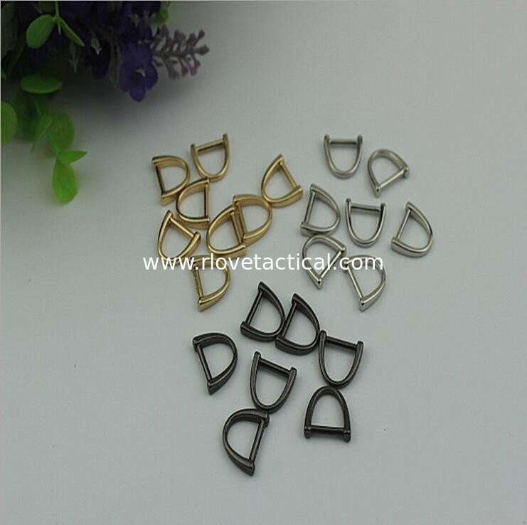 China factory design backpack metal d buckle,zinc alloy light gold metal d ring 10mm
