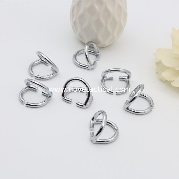 Luxury handbag custom light gold metal zinc alloy double d ring 18 mm