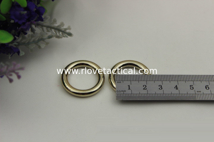 Top quality zinc alloy shiny nickel 20 mm metal o ring buckle for handbags