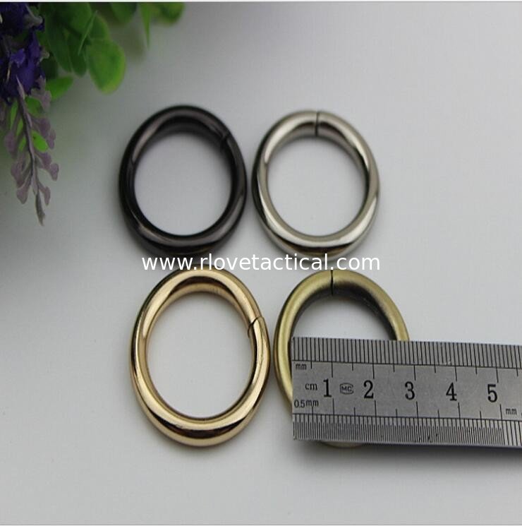 Factory manufacturing light gold 25 mm metal o ring iron buckle for bag
