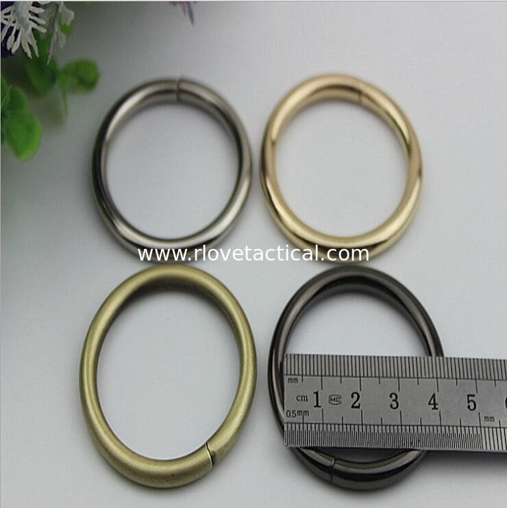 Design hanging plating gold 1.5 inch metal wire iron o-ring buckles for backpack