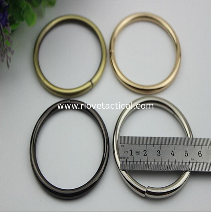 Unique design Europe style 50 MM light gold wire iron metal o ring buckles