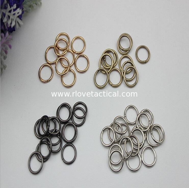 Guangzhou factory sales bag parts and accessories gold 10 mm round metal wire iron buckles