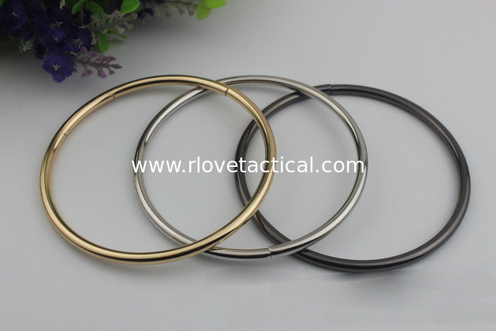 Cheap Customized Handbag Metal Iron Wire Light Gold Big Size 90 mm O Rings For Strap