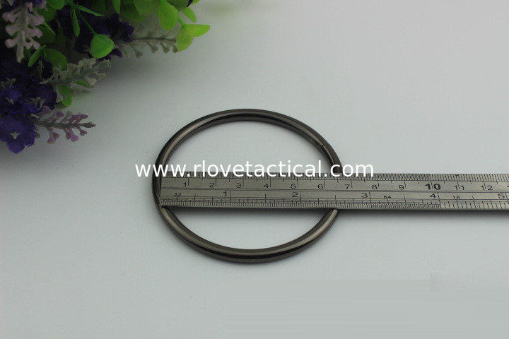Factory Designing 63 MM Gunmetal Color Bag Hardware Metal Round Rings For Leather