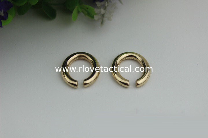 New Style Small Open Oval Shape Gold Zinc Alloy Metal Buckle Rings Manufacturing