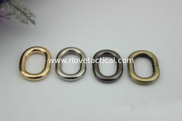 Advantage price 20 mm width nickel iron metal oval ring for bag parts