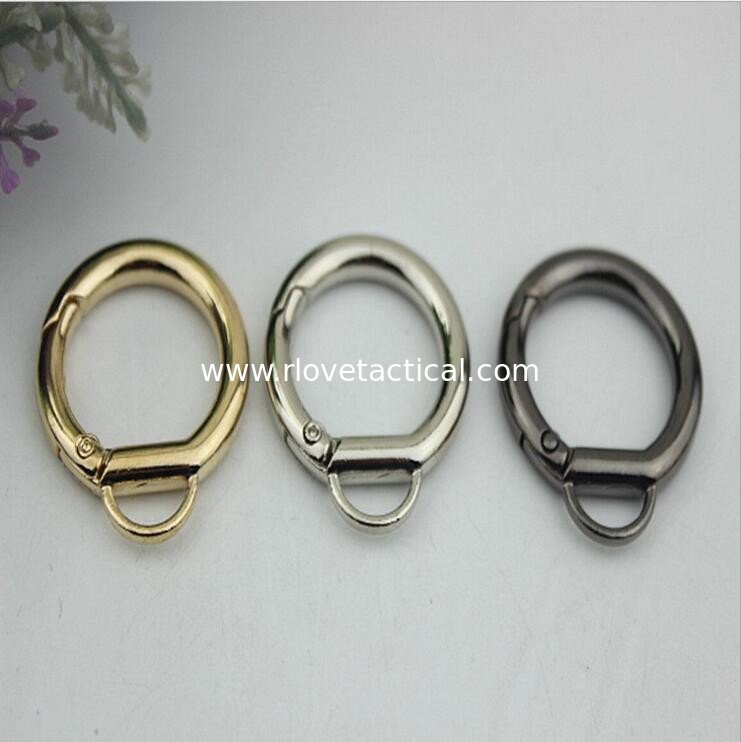 Custom 25MM size trigger snap clip metal gate clasp spring o ring for handbag