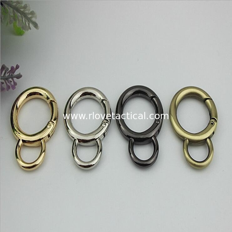 Nickel Plated 20MM Metal Trigger Snap Clip Spring Gate O Ring For Bag Accessories