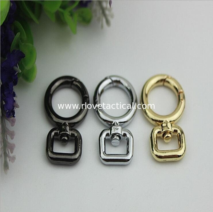 DIY Sewing handmade zinc alloy 16mm bag spring o rings for dog pet collar