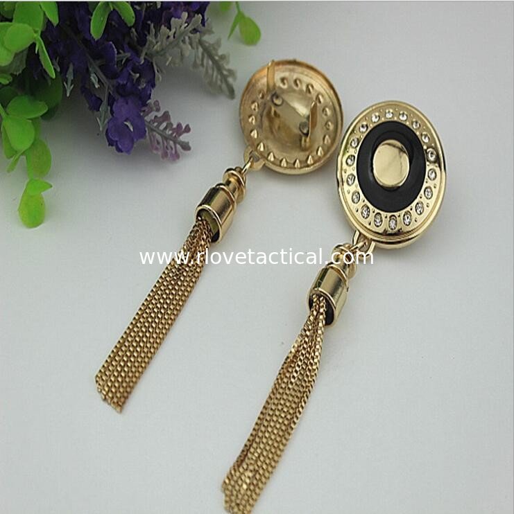 Luggage hardware accessories 40mm zinc alloy metal jewelry tassel pendant with drip glue
