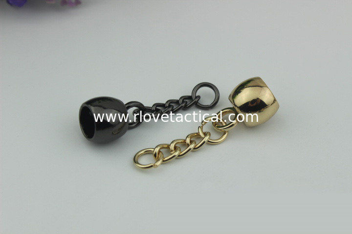 India style zinc alloy handbag hardware custom light gold 10 mm metal tassel cap