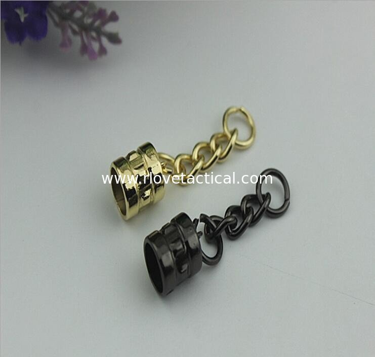 Latest bell design light gold tassel cord end metal head caps for handbag