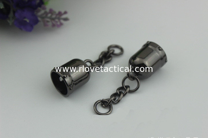 Durable 14mm width handbag metal cord end stopper gold metal caps for tassel