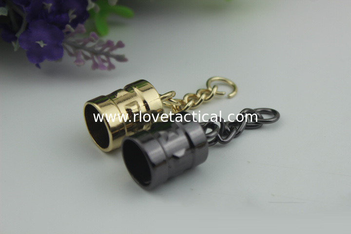 New design 13 mm width zinc alloy jewelry suede big bulk leather key tassel metal cap for women