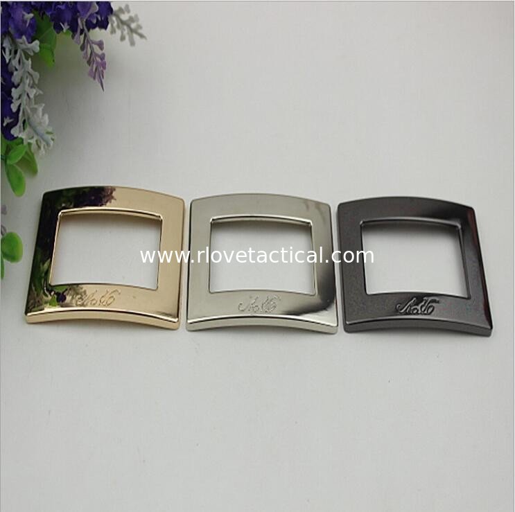 Customer's custom simple nickel gold metal square buckle for shoes accessories