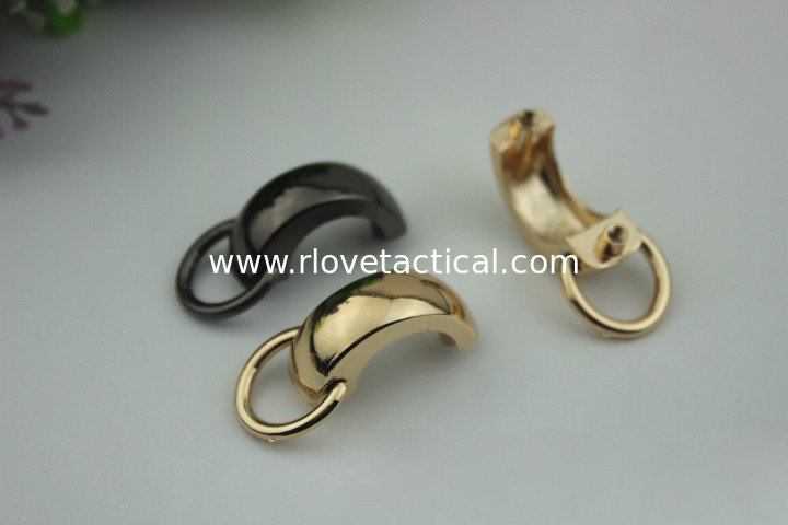 Metal bag part gunmetal color 35 mm zinc alloy handbag arch bridge with nickel free