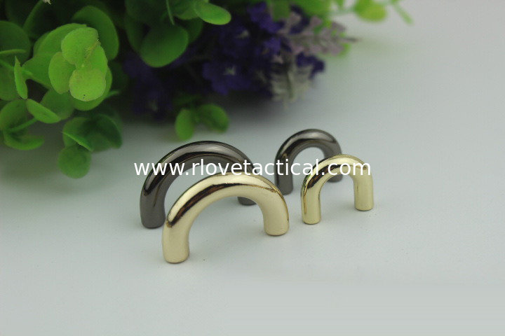 Customized 3 size of 10 mm/15 mm/20 mm zinc alloy light gold metal bag arch bridge made in China