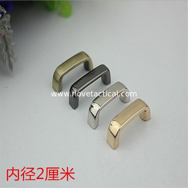 Luxury handbag fitting light gold zinc alloy 20 mm metal arch bridge with high polishing