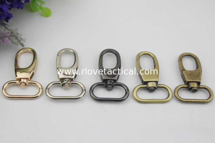 Supply bag accessories various kinds color zinc alloy 26 mm metal snap hooks with nickel free