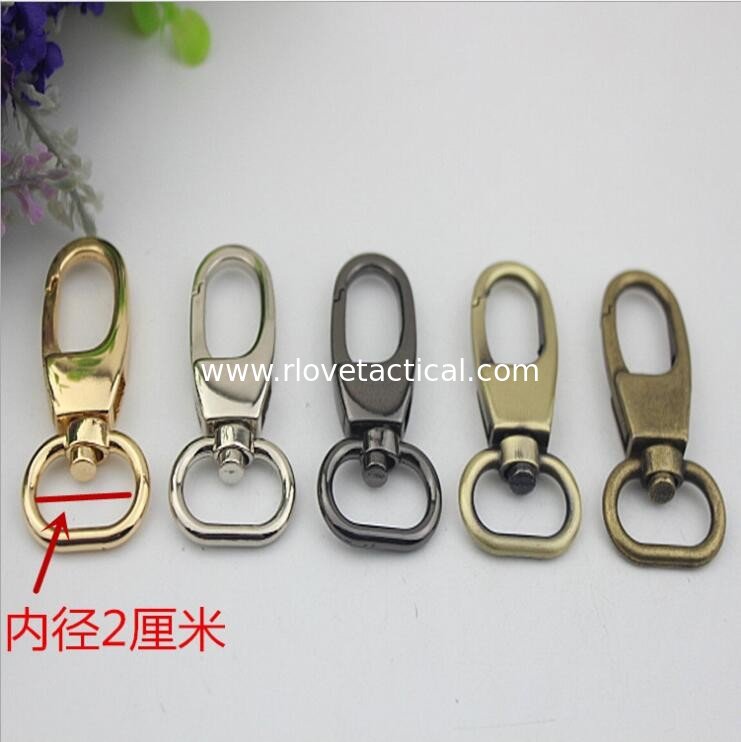 Simple design all kinds of color zinc alloy 20 mm metal swivel snap hooks for handbag leather